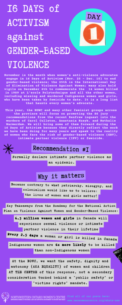 16 DAYS of ACTIVISM: DAY 1 – International Day for the Elimination of ...